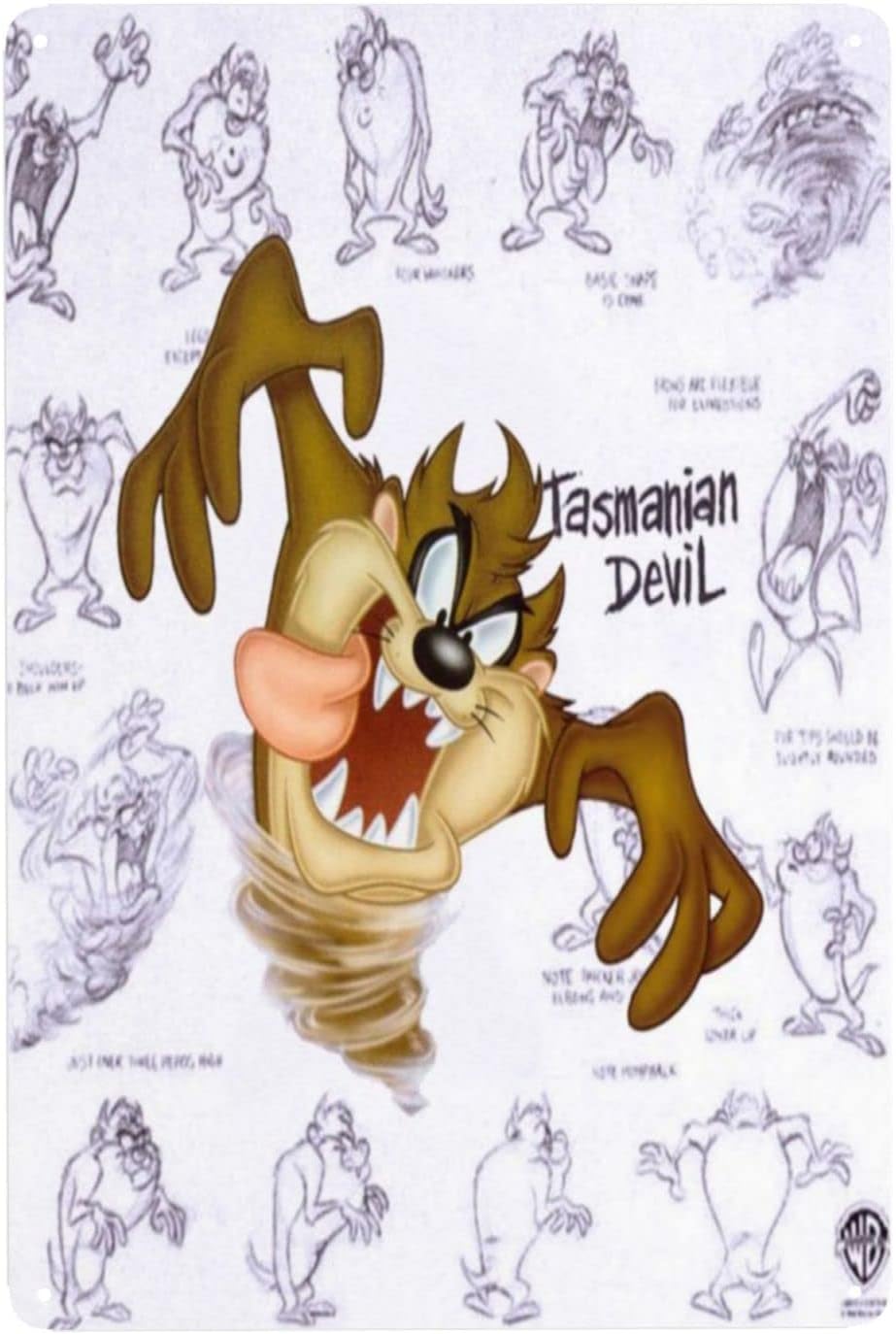 Amazon.com: KOVOS Tasmanian Cartoon Devil Taz Anime Metal Poster Anime ...