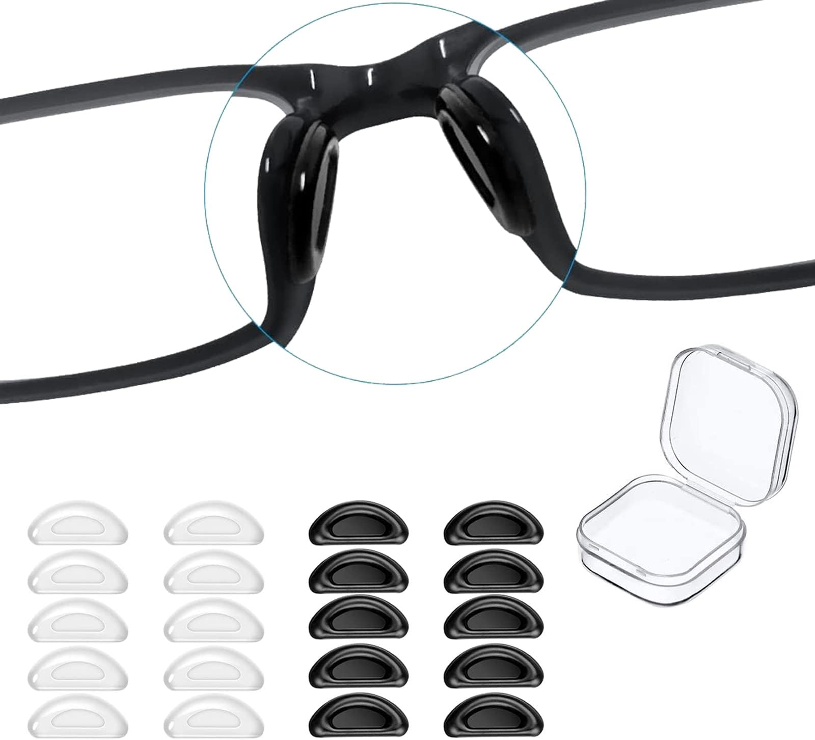 Amazon.com: Eyeglass Nose Pads,Silicone Eyeglasses Nose Pads,Adhesive ...