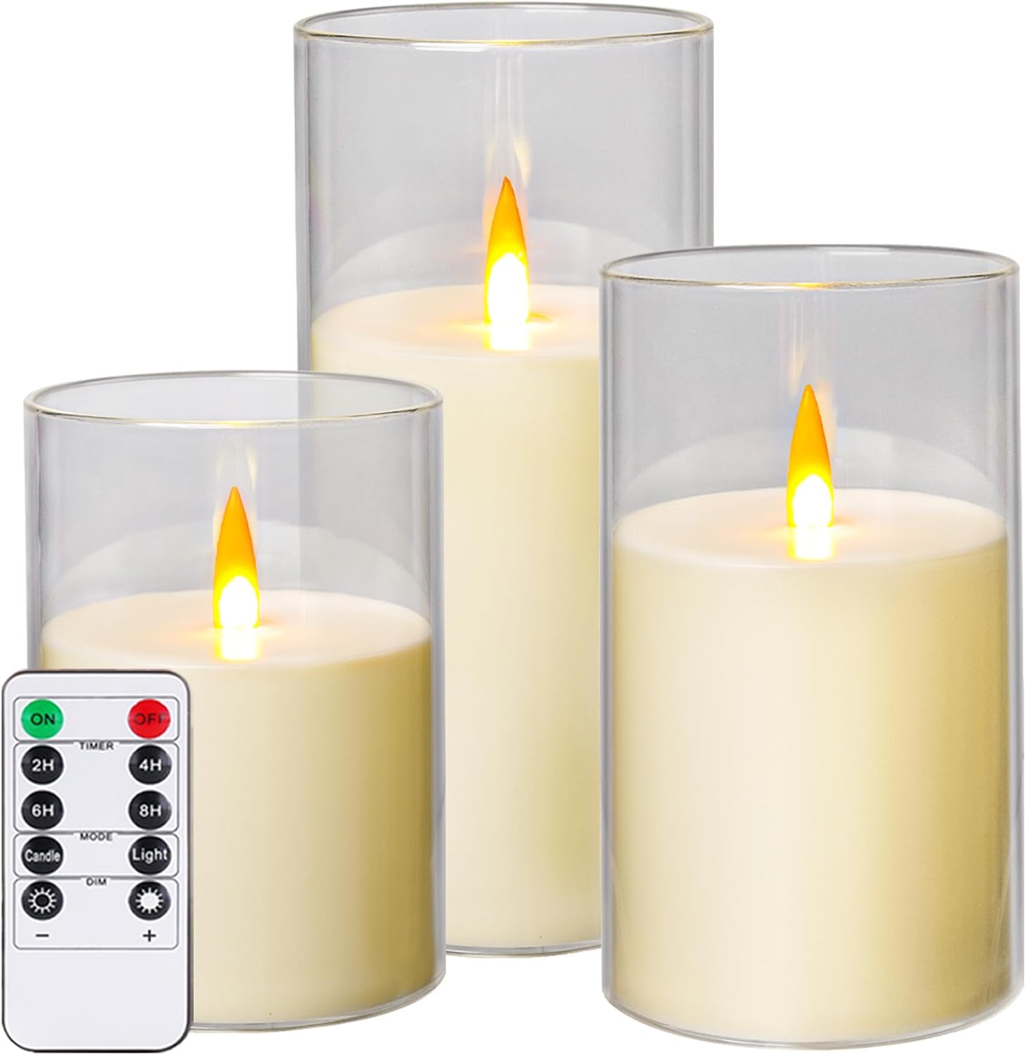 Amazon.com: Kiexung Flameless Candles, LED Candles with Remote Control ...