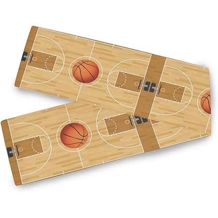 Amazon.com: Linen 13x72'' Basketball Table Runner March Madness Decor ...