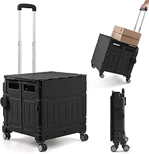 The Fellie Trolley Box Cart with One-piece Lid, 75L & 50KG Load ...
