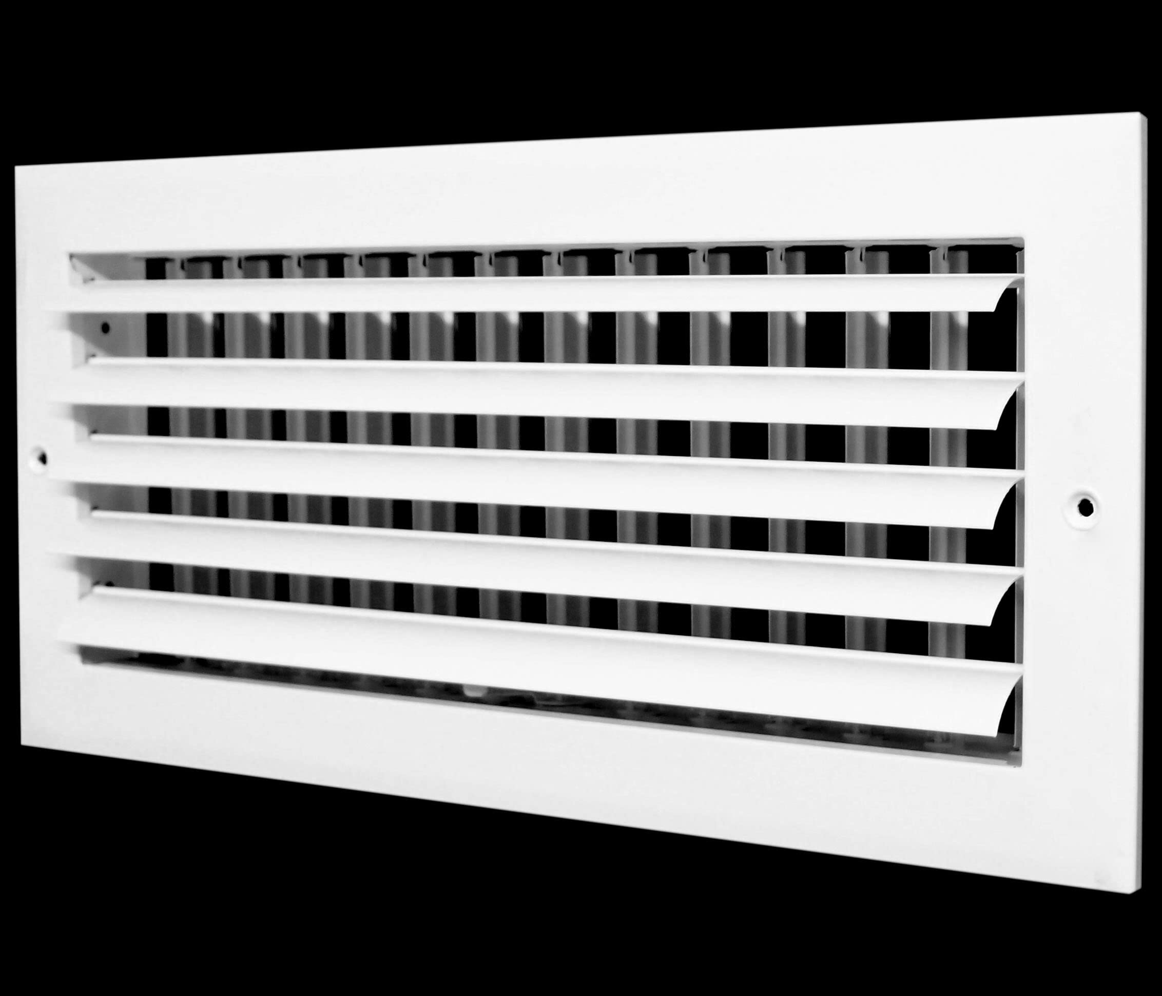 Snapklik.com : 12"w X 8"h 1-Way Air Vent Adjustable Aluminum Curved ...