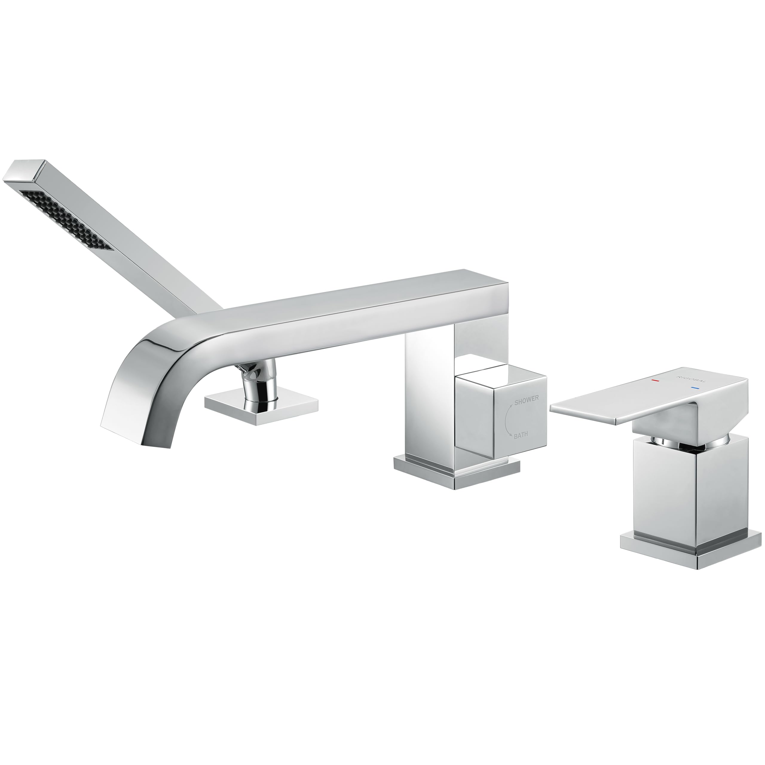 Deck Mount Tub Faucet With Sprayer