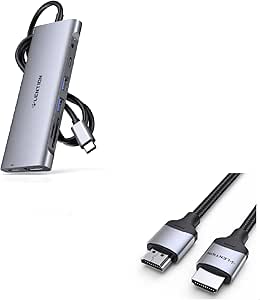 Amazon.com: LENTION 3.3FT Long Cable USB C Hub with 4K HDMI, 2 USB 3.0 ...
