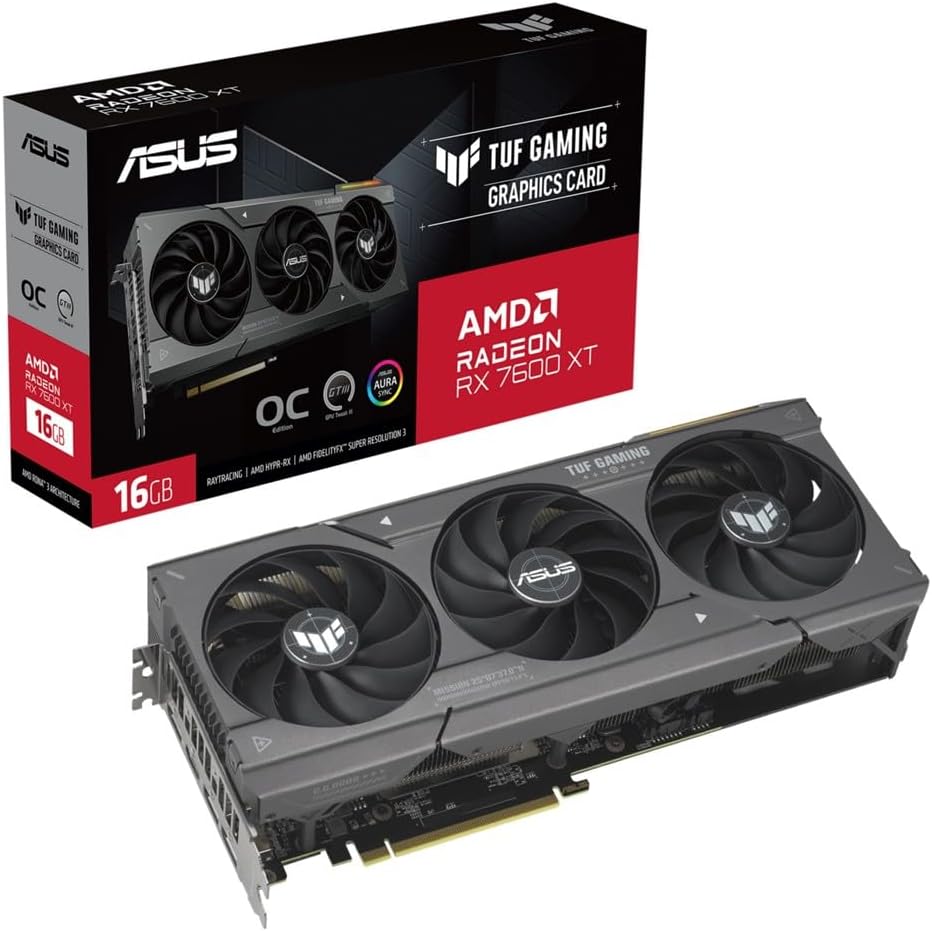 Asus Radeon RX 7600 XT Dual OC (16GB GDDR6/PCI Express 4.0/2801MHz ...