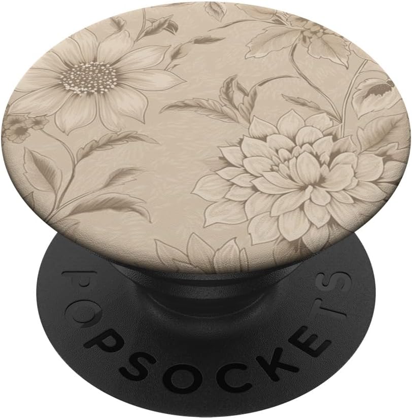 Amazon.com: Chic Neutral Beige | flower beige PopSockets Adhesive ...