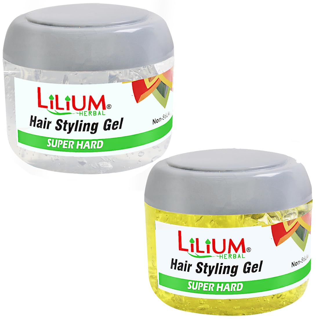 Buy Lilium Hair Styling Gel Transperant & Yellow, 300ml Each, Strong ...