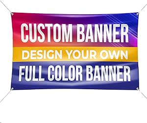 Amazon.com: Generic Custom Banner Design & Print your Image READY IN 1 ...