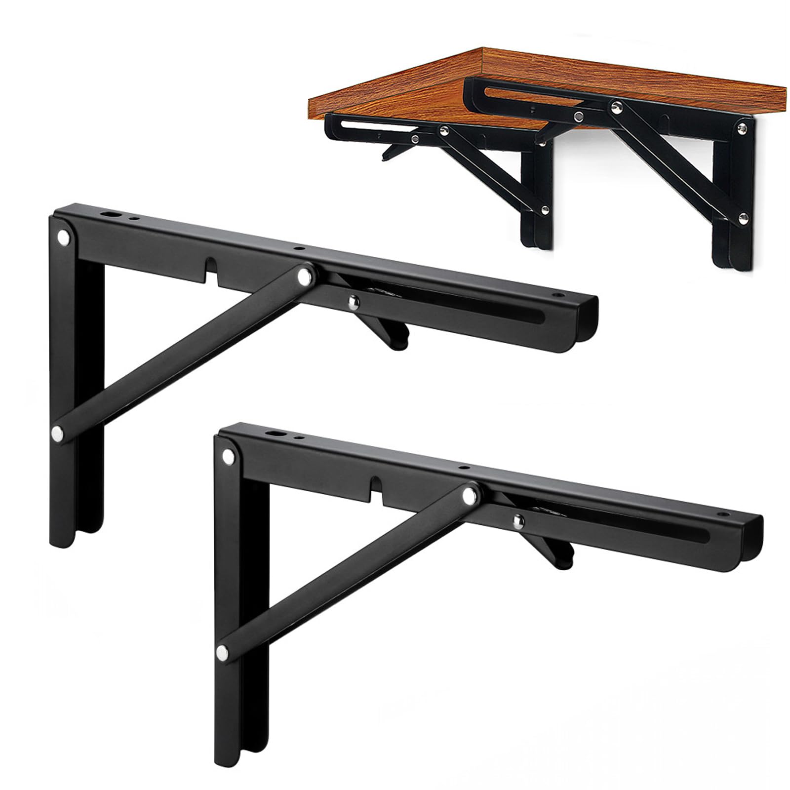 Folding Shelf Brackets 8 Inch Folding Shelf Bracket 16 Inch 2PC Wall ...