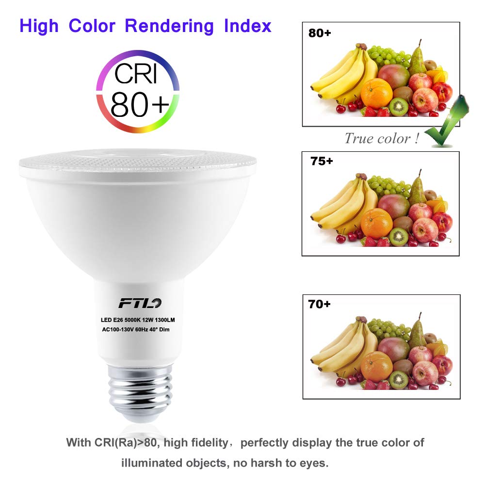 Snapklik.com : PAR30 LED Flood Light Bulbs Long Neck 5000K Daylight ...
