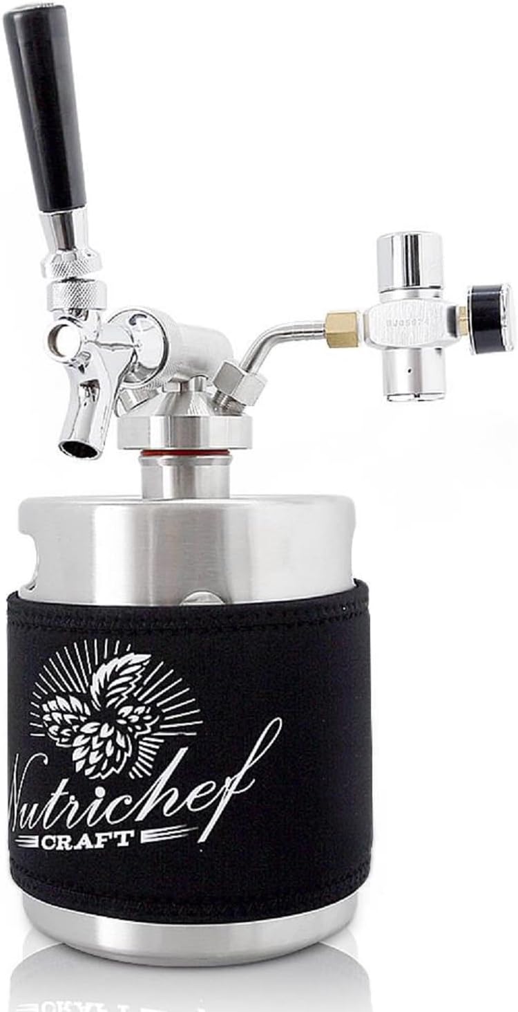 Amazon.com: NutriChef Pressurized Growler Tap System, 64oz Stainless ...