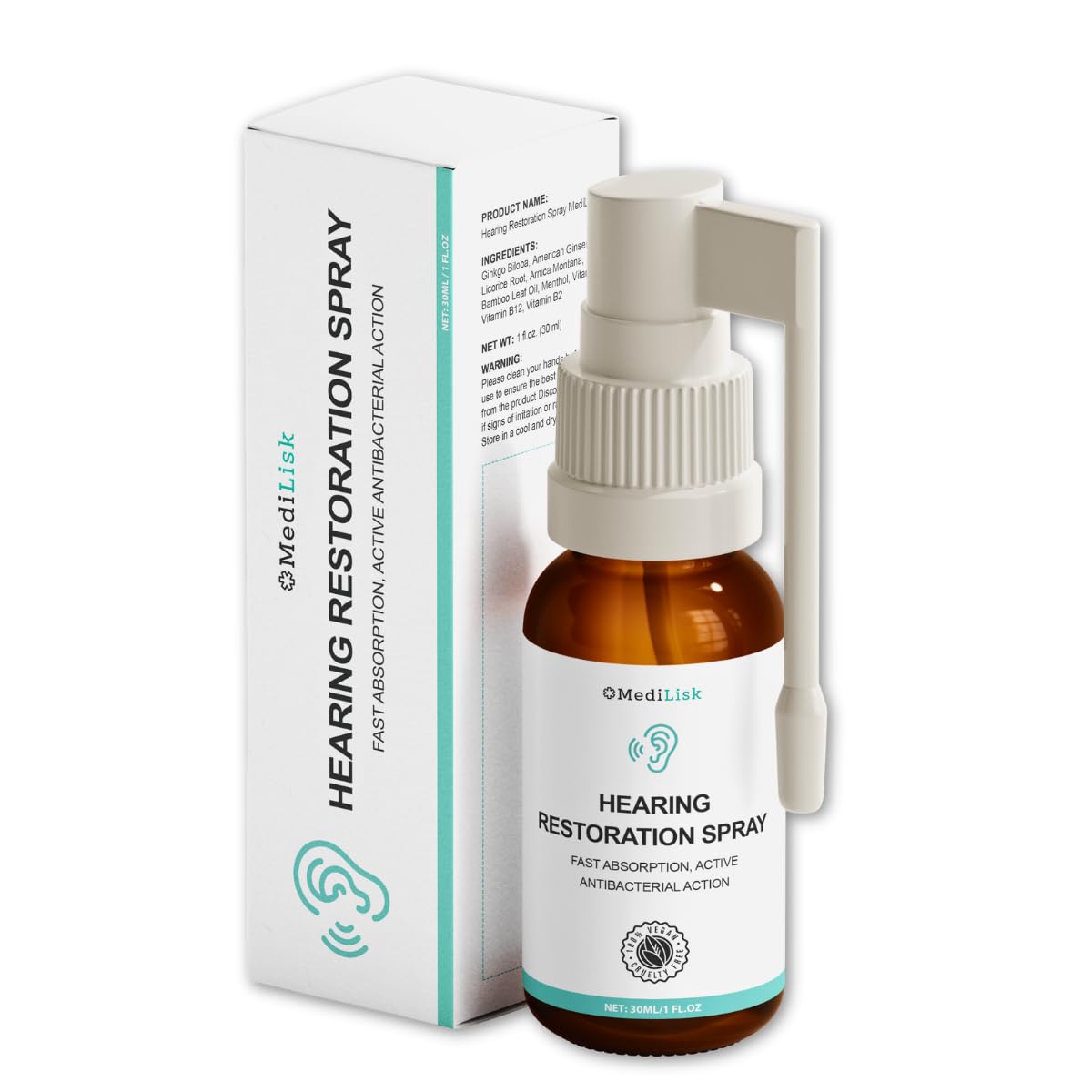 Amazon.com: Medilisk Hearing Restoration Spray – Earwax Cleaning & Ear ...