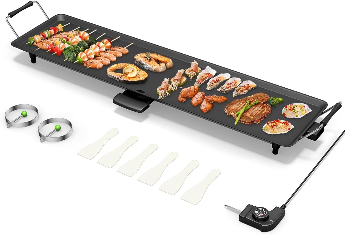 Amazon.com: COSTWAY 35" Electric Griddle Teppanyaki Grill, Nonstick ...