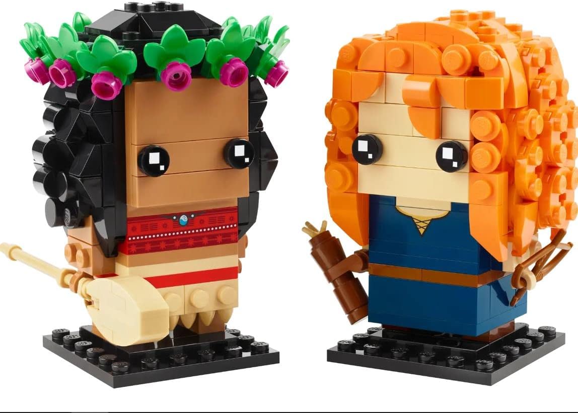 LEGO Brickheadz Disney Moana #197 and Merida #198 Set 40621 : Amazon.co ...