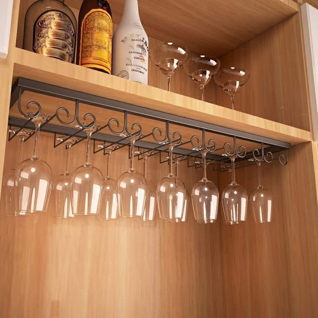 Amazon.com: Wine Racks Wine Rack Iron 7 Slot Wall-Mounted Wine Glass ...