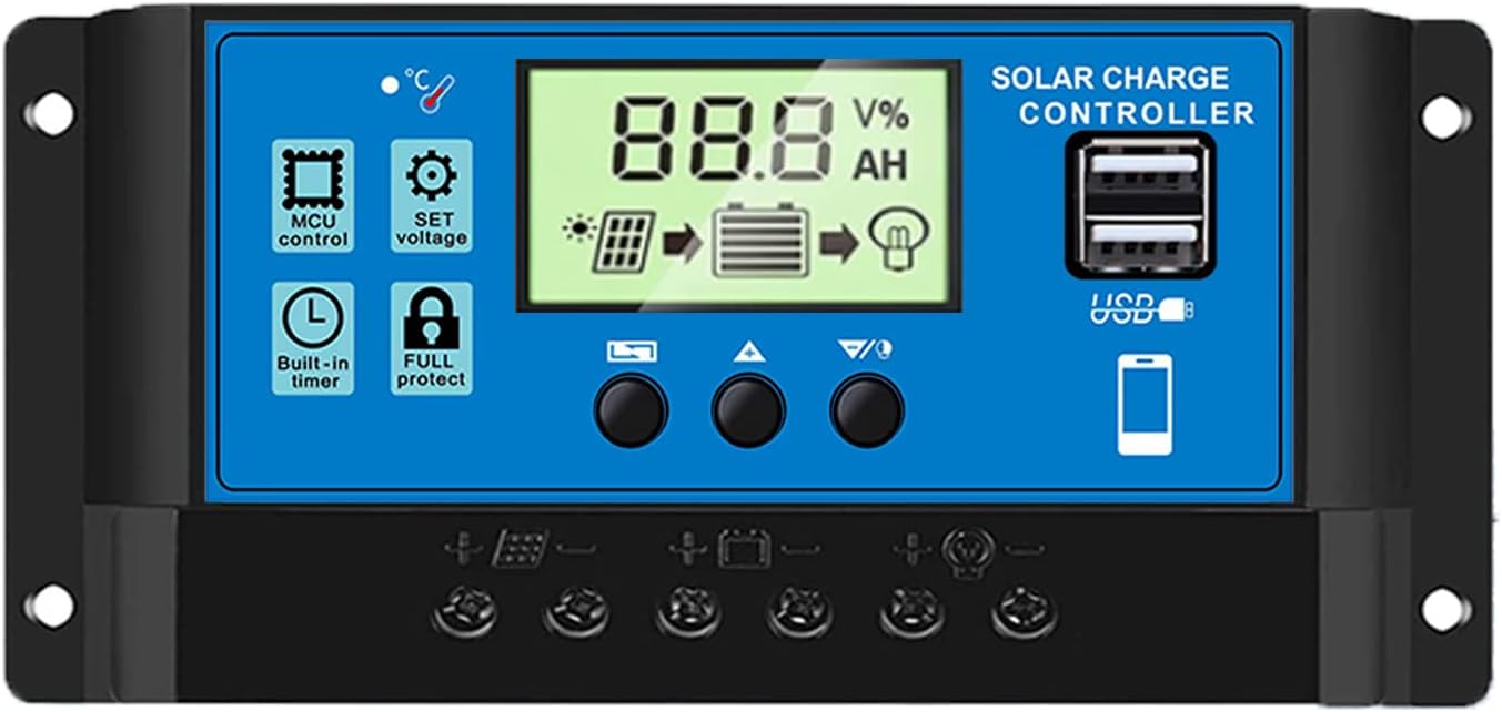 Amazon.com: 60A Solar Panel Charge Controller 12V 24V,Solar Battery ...