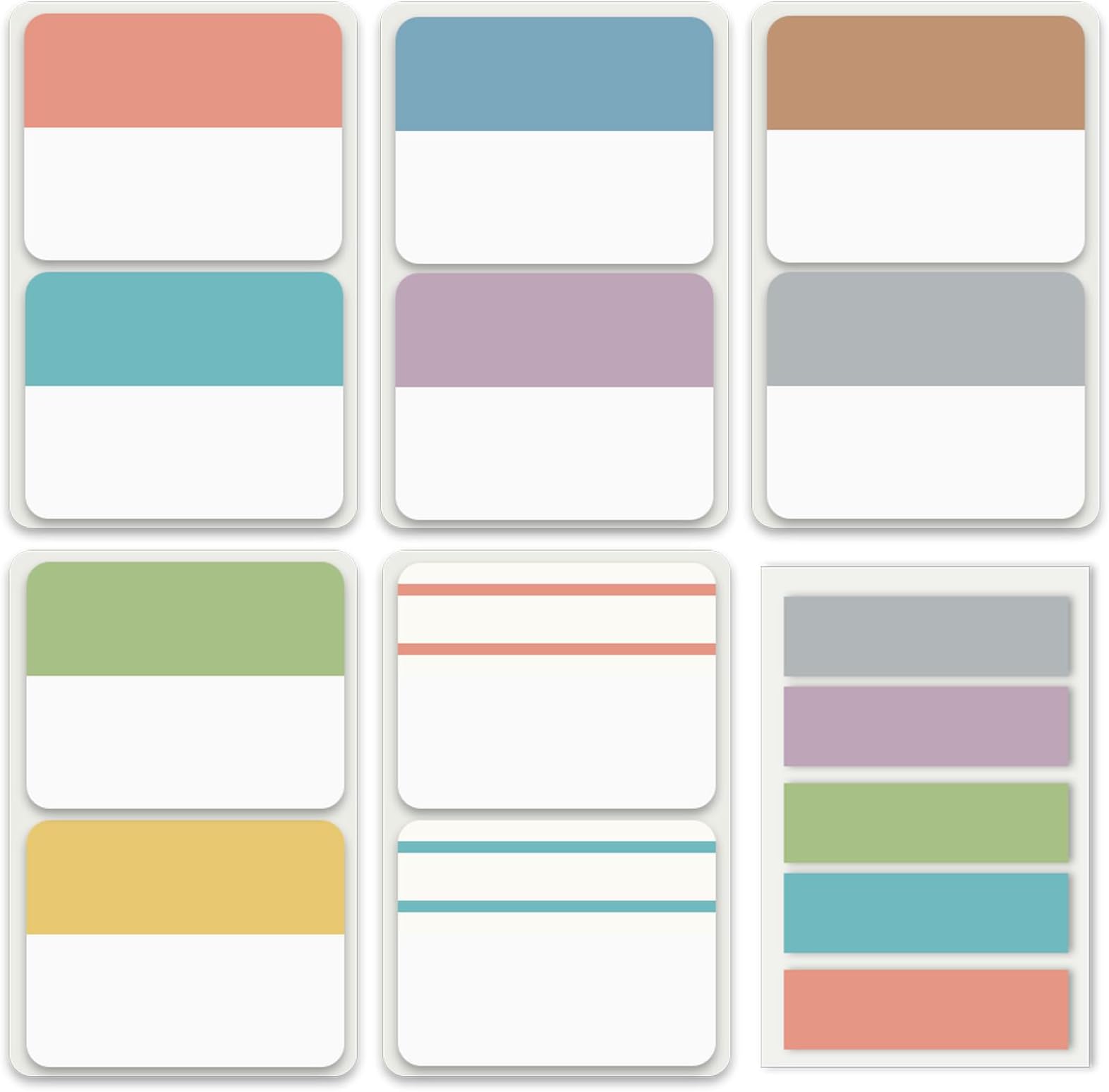 Amazon.com : 240 Pcs 1Inch Sticky Index Tabs, Repositionable Colored ...