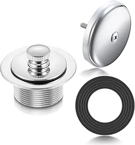 Amazon.com: Enhon Push-N-Lock Tub and Shower Drain Kit Compatible with ...