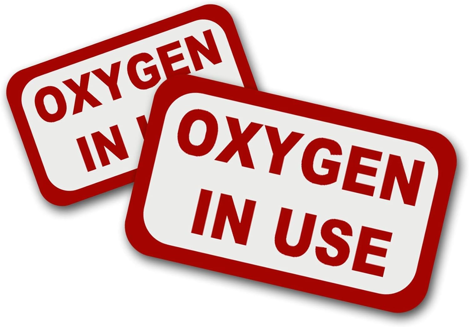 Amazon.com: Curb-N-Sign 2 Pcs Oxygen In Use Sign, Oxygen Vinyl Decal ...