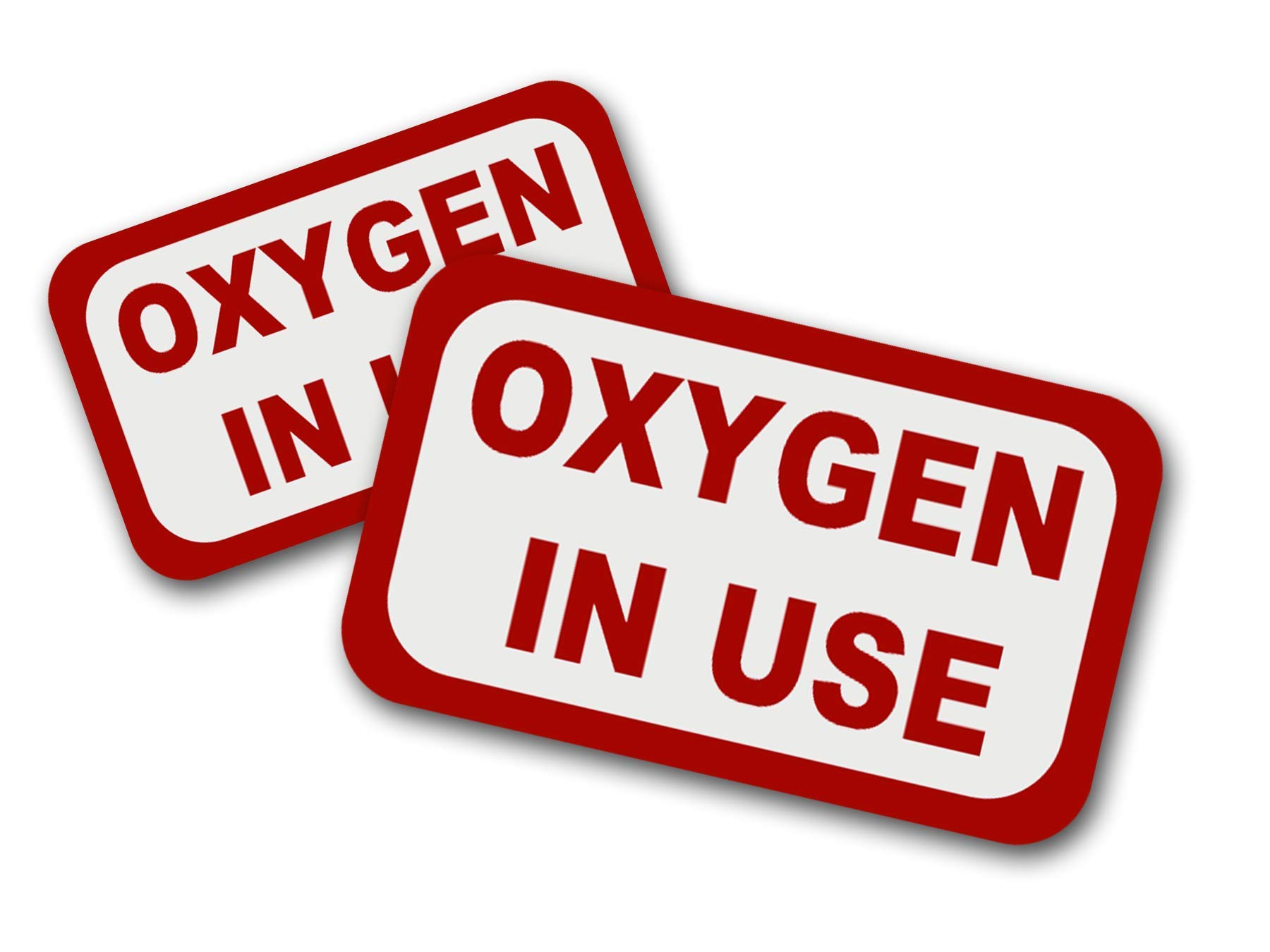 Amazon.com: Curb-N-Sign 2 Pcs Oxygen In Use Sign, Oxygen Vinyl Decal ...