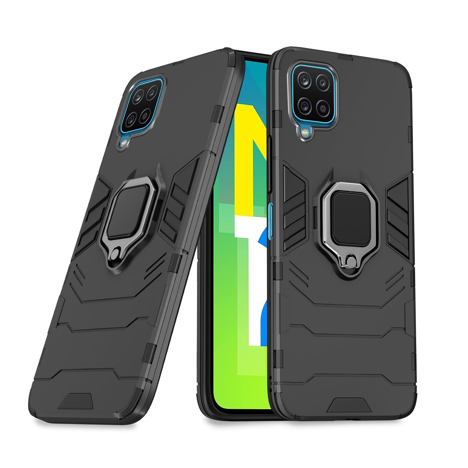 Pikkme Samsung Galaxy M12 / F12 / A12 Back Cover | D5 Tough Armor ...