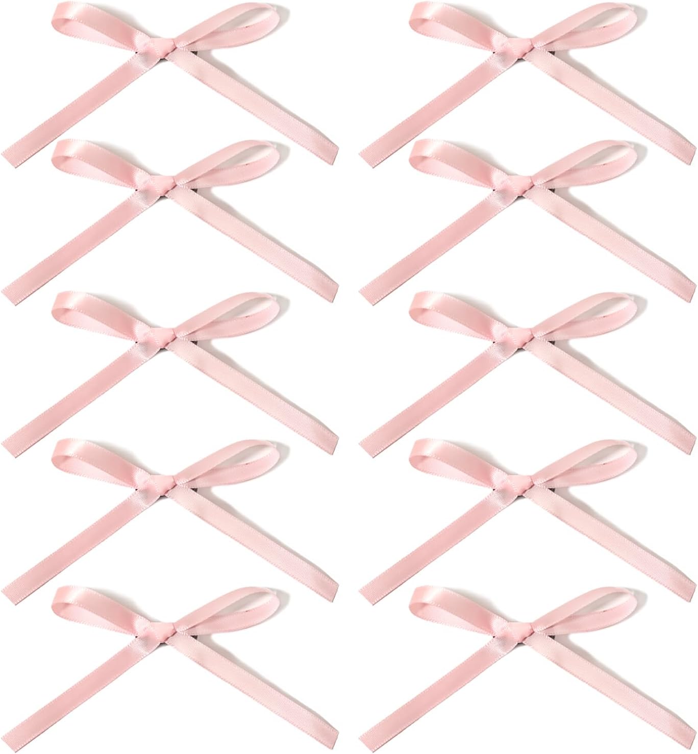 Amazon.com : XFYUZR Bow Hair Clip, 10Pcs Pink Satin Fabric Bowknot with ...