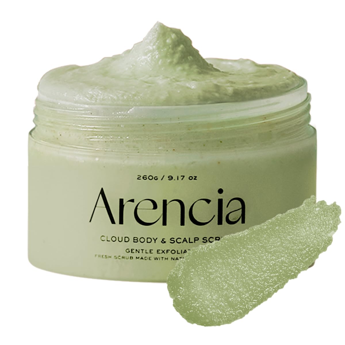 Amazon.com : Arencia Fresh Cloud Sea Salt Body & Scalp Scrub (Green ...