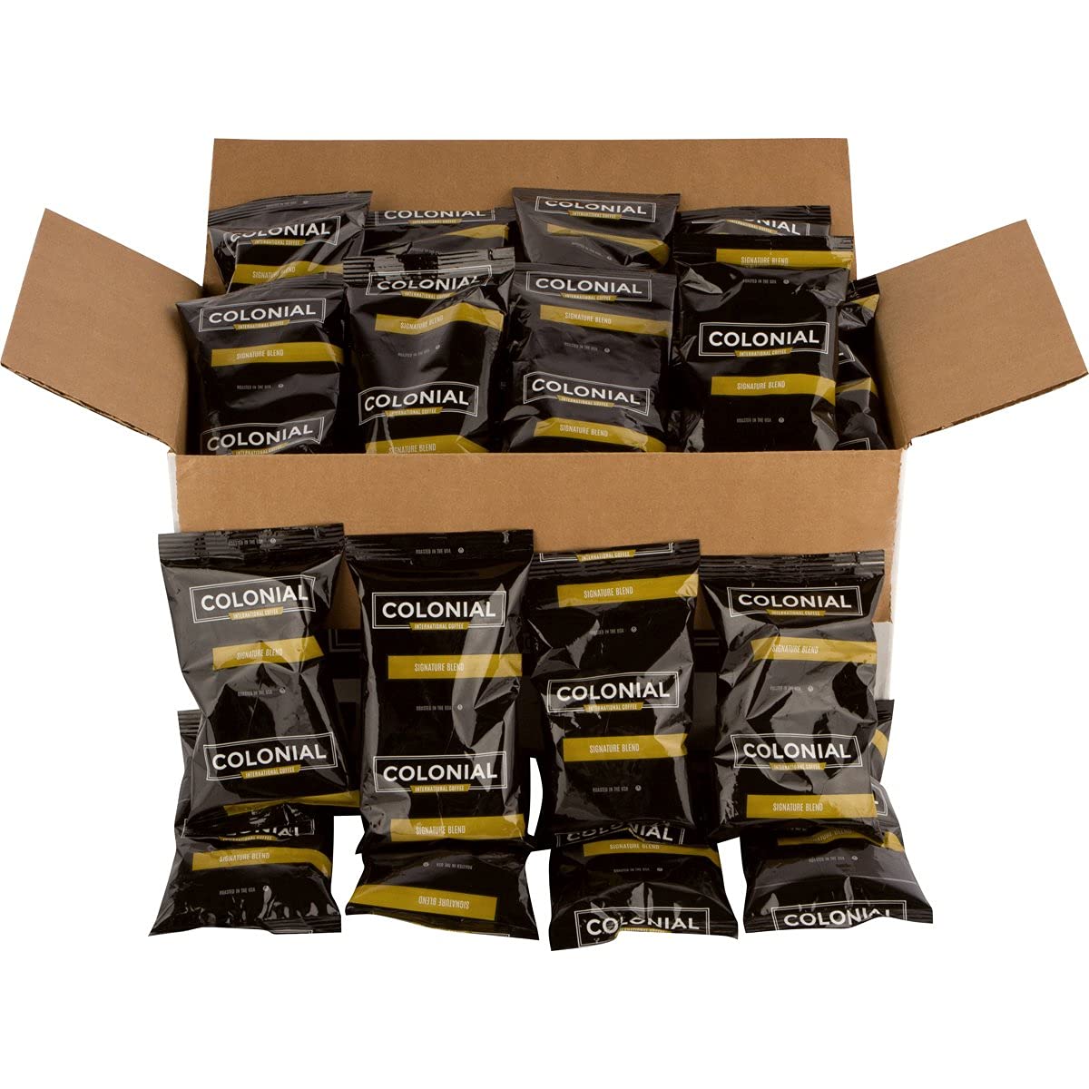 Colonial Coffee Packets, Pre Ground Coffee Packs, Signature Breakfast Blend Medium Roast, Bulk ...