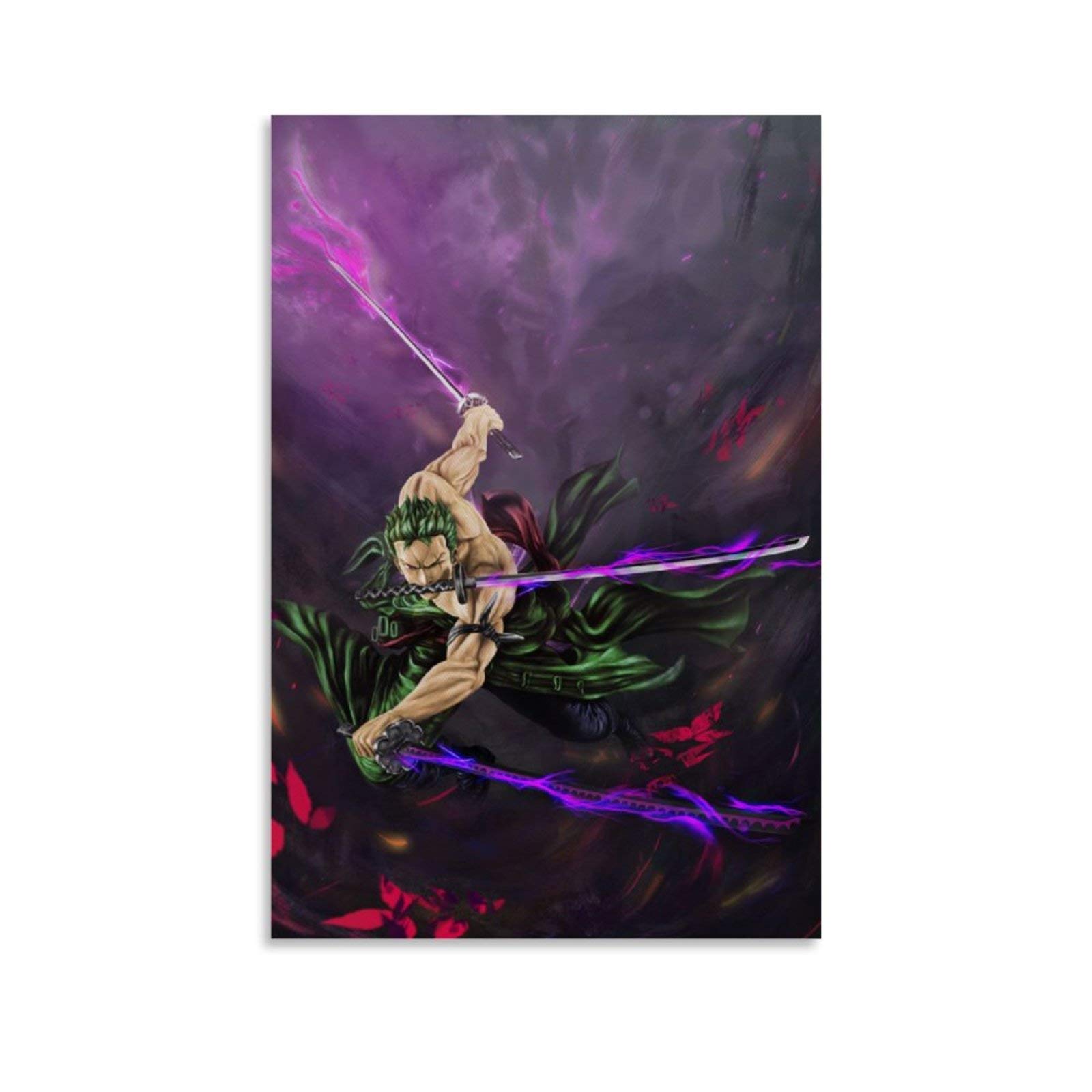 Qwsde One Piece Theme Series Roronoa Zoro Anime Poster Decorative ...