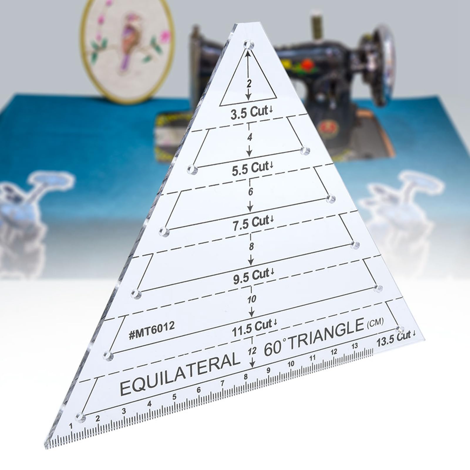 Snapklik.com : Hilitand 60 Degree Equilateral Triangle Quilting Ruler