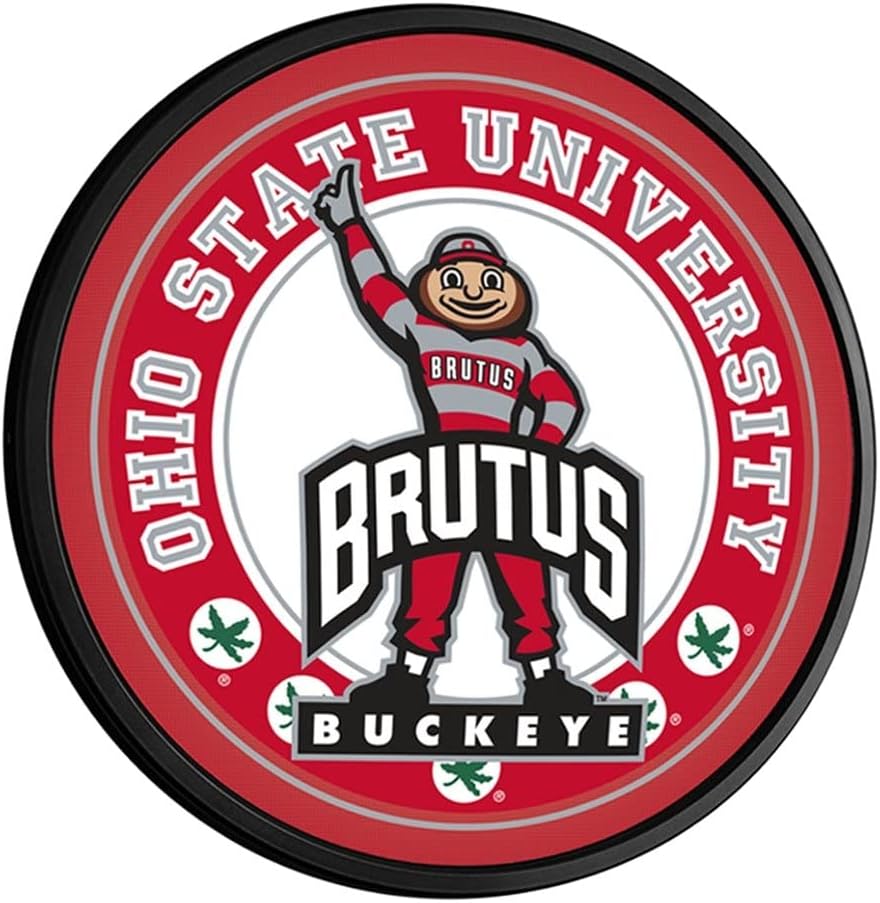Amazon.com : The Fan-Brand Ohio State Buckeyes Round Slimline Lighted ...