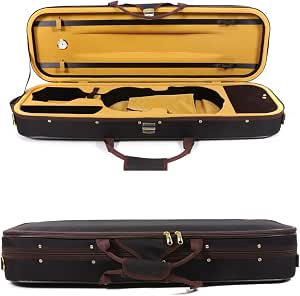 Amazon.com: WUQIMUSC Canvas violin box 4/4 Full Size Wooden Oblong ...