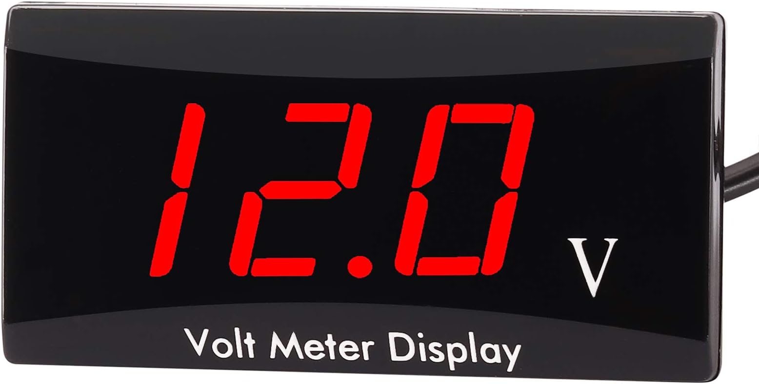DC 12V LED Digital Monitor Volt Meter Display Battery Gauge Voltage ...