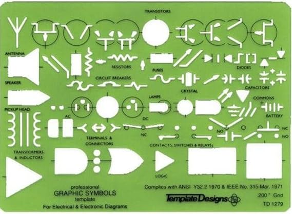 Amazon.com : ALVIN TD1279, Electric/Electronic Template, Design Tool ...