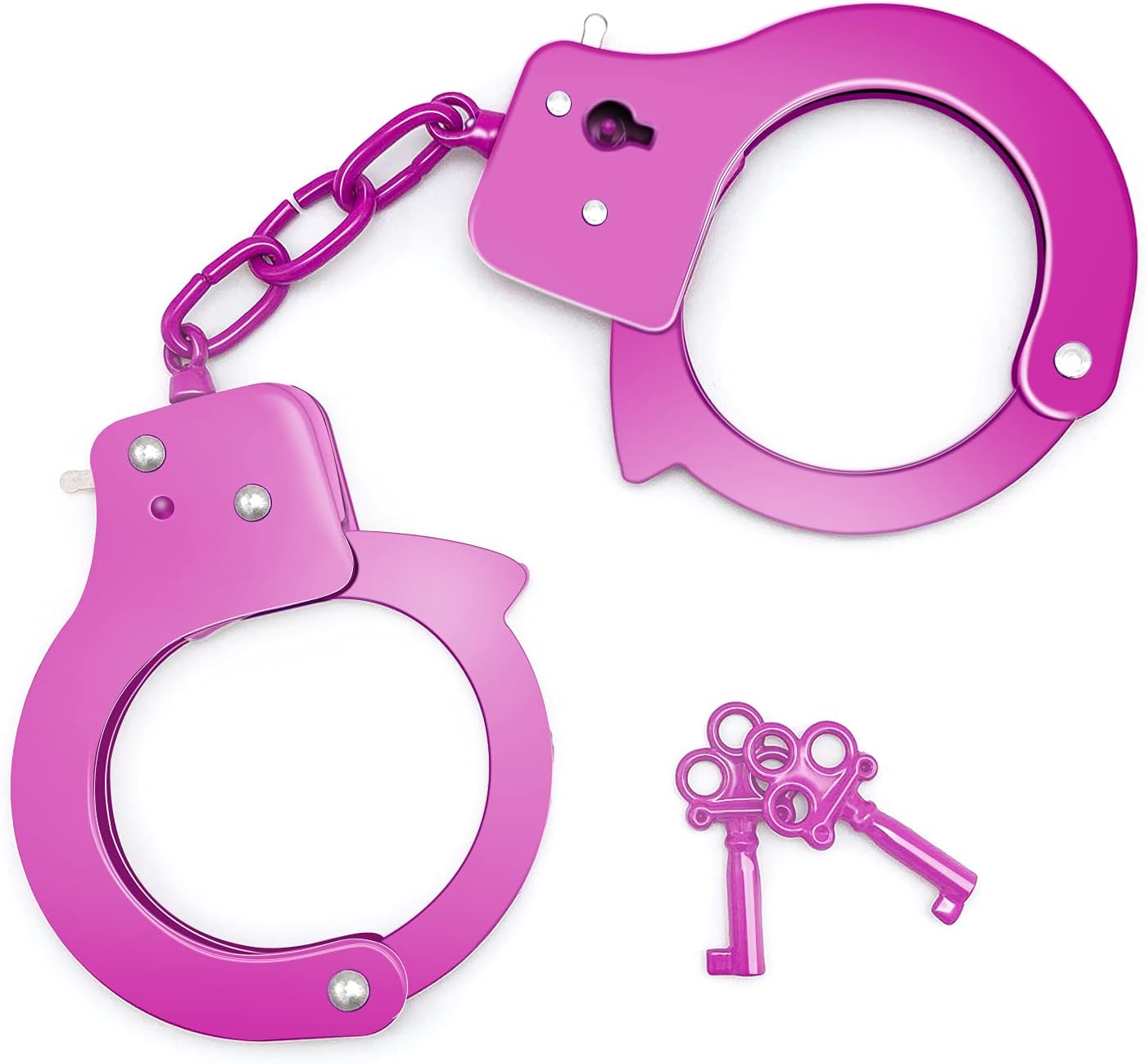 Amazon.com: AUYYOSK Toy Metal Handcuffs with Key,Safety Party Supplies ...
