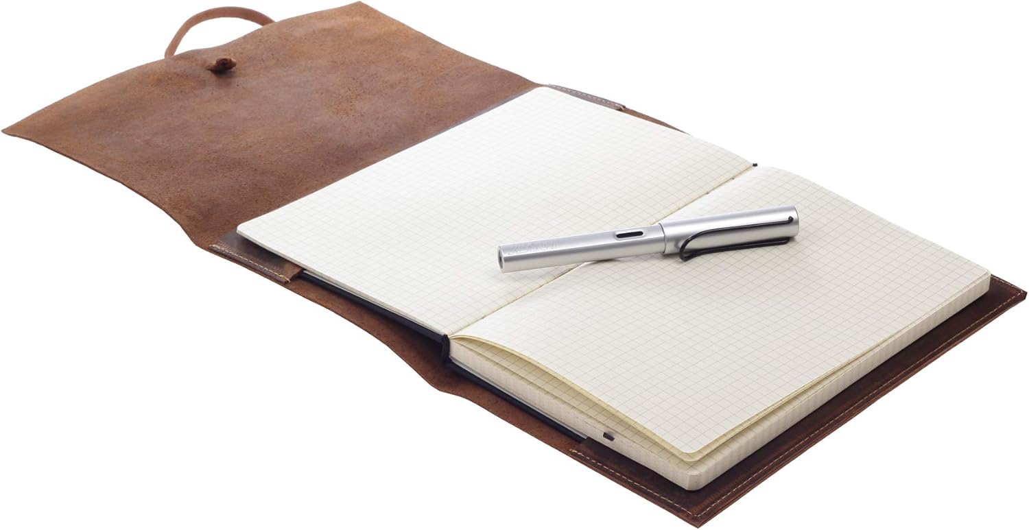 Greenburry Vintage Leather Notebook A5 Brown - BigaMart