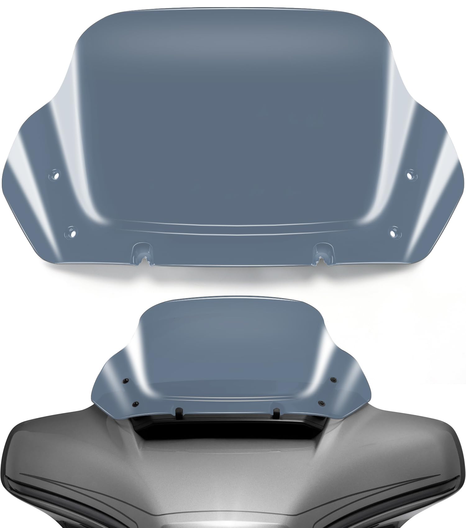 10" Wave Windshield Windscreen Wind Splitter fits for Harley Davidson ...