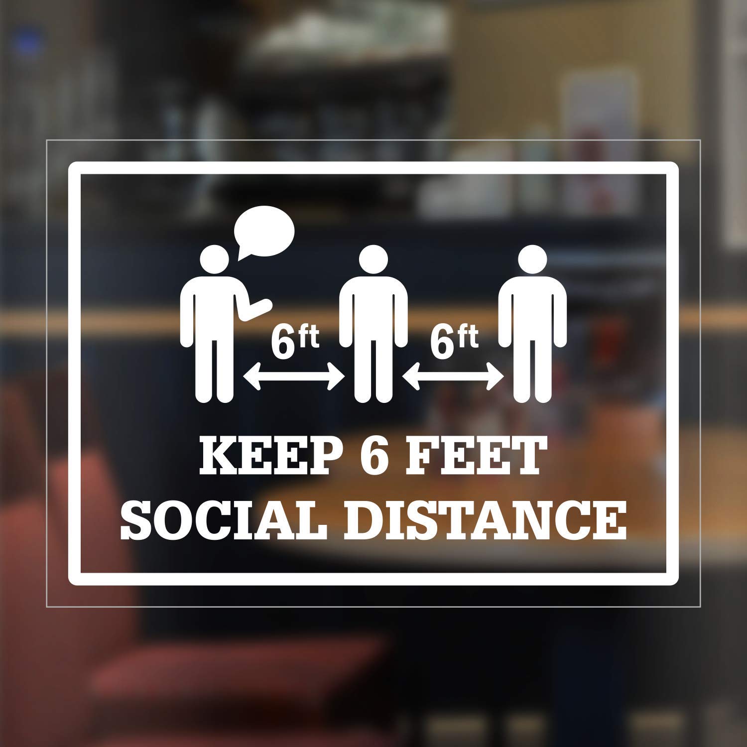 Amazon.com: SmartSign “Keep 6 Feet Social Distance” Social Distancing ...