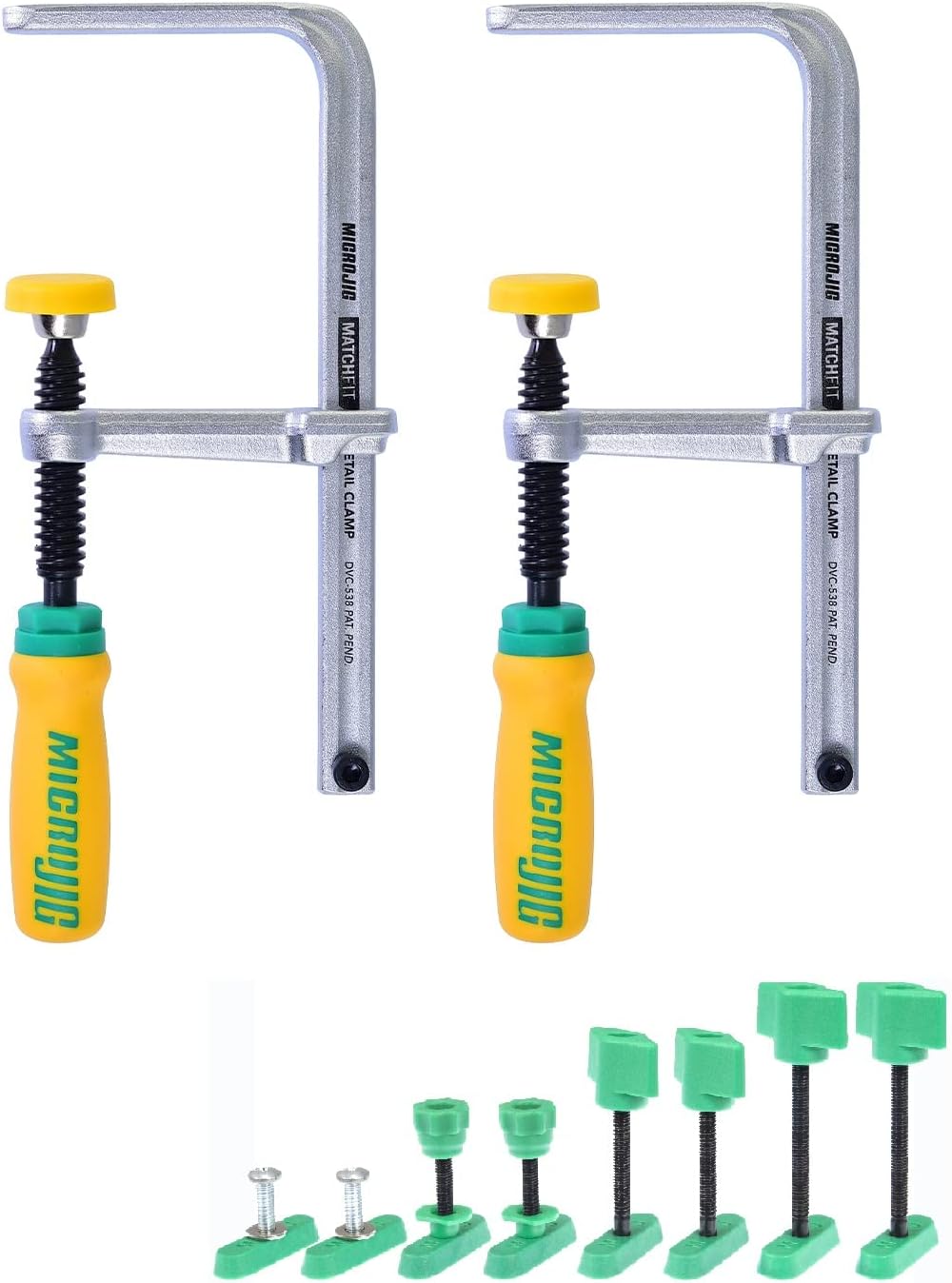 MICROJIG Matchfit DVC-850AP 2-In1, Track And In-Line Dovetail Clamp, 2 ...