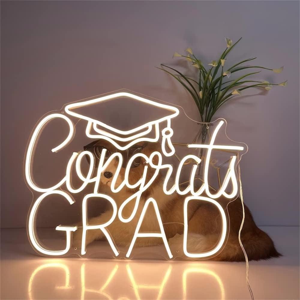 AMANYMXOK Congrats Grad Neon Sign Personalized Congrats Graduation Led ...