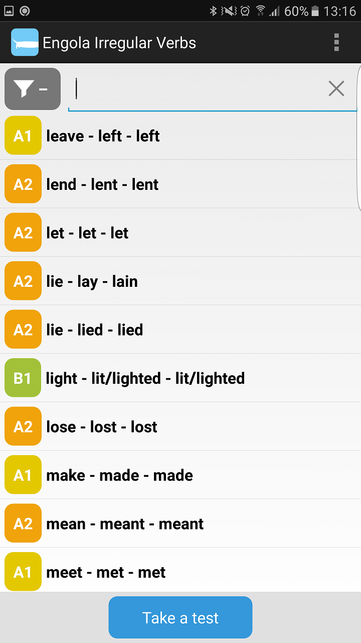Irregular Verbs - App on Amazon Appstore