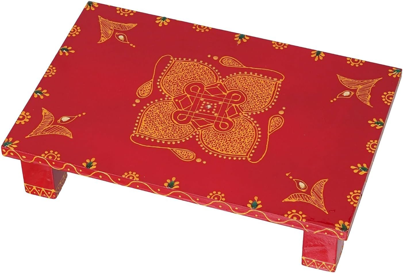 Amazon.com: Wooden Chowki/Patla | Wooden patla for puja -12"x 8"x 3 ...