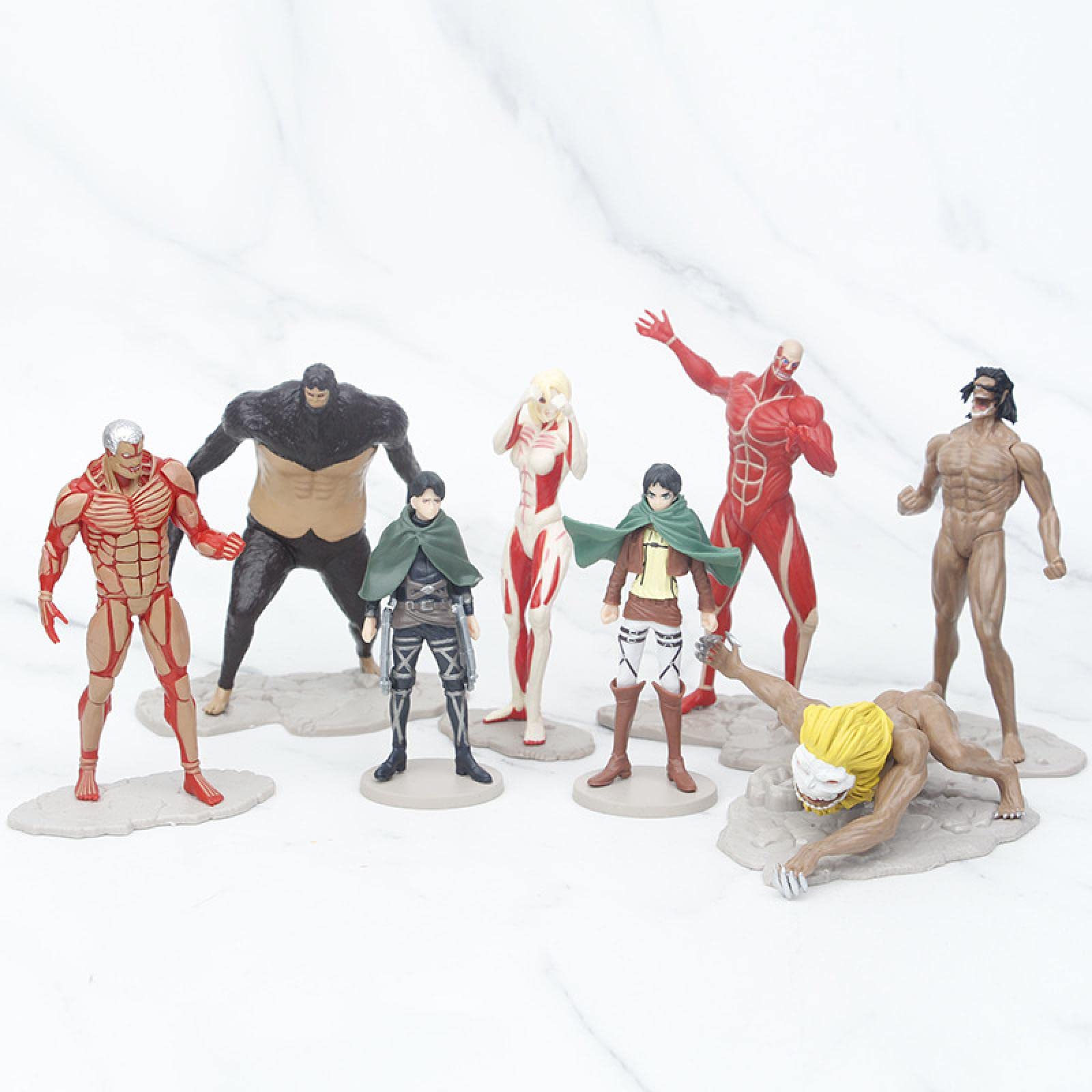 Buy zahr e8pcs/Set New Attack On Titan The Armored Titan Figurine Eren ...