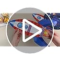 Amazon.com: 3 Tiers Rocket Cupcake Stand Outer Space Cardboard Cupcake ...