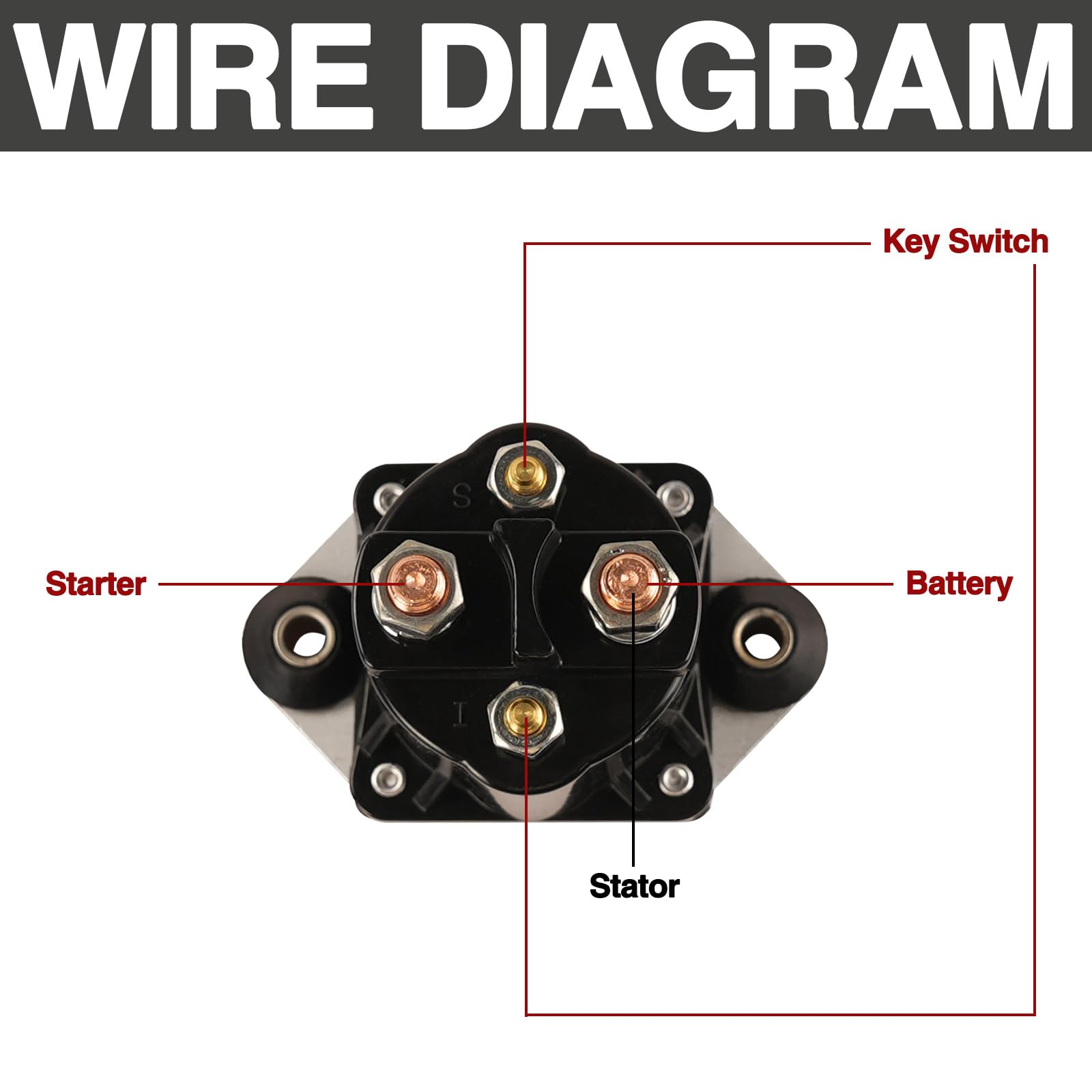 Snapklik.com : 12V Starter Solenoid For Mer-cury Marine Outboard 65 75 ...