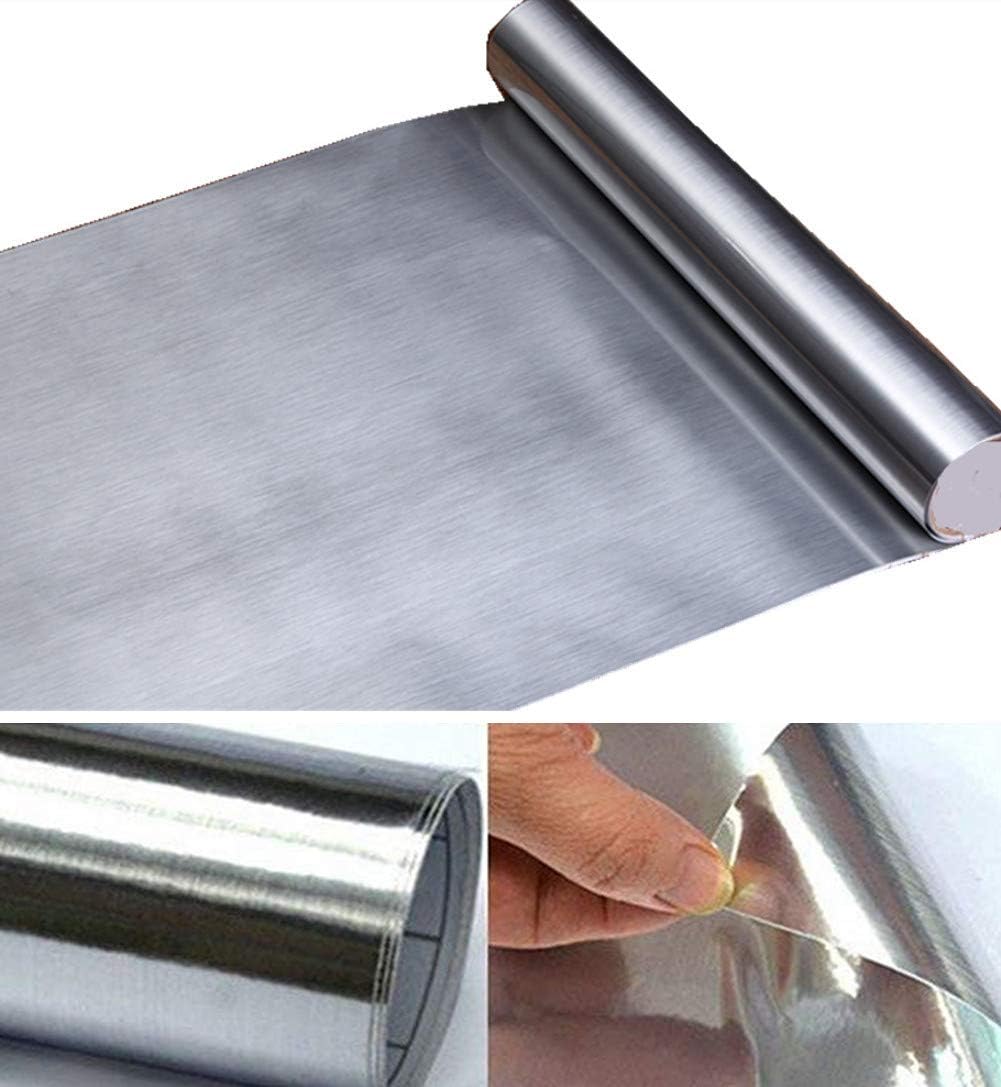Amazon.com - Brushed Silver Metallic Vinyl Adhesive Paper Peel Stick ...