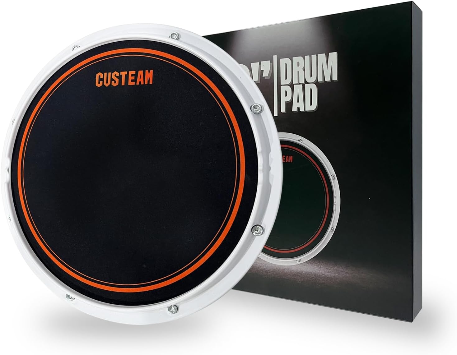 Amazon.com: CUSTEAM 12inch drum practice pad - Silent Practice Drum Pad ...