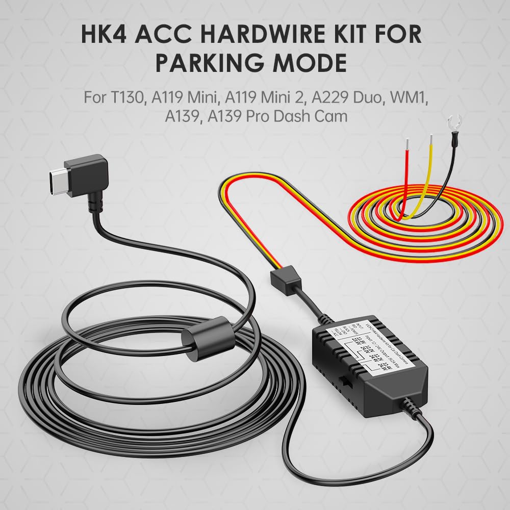 Snapklik.com : HK4 Acc Hardwire Kit, USB-C Hard Wire Kit For A329 ...