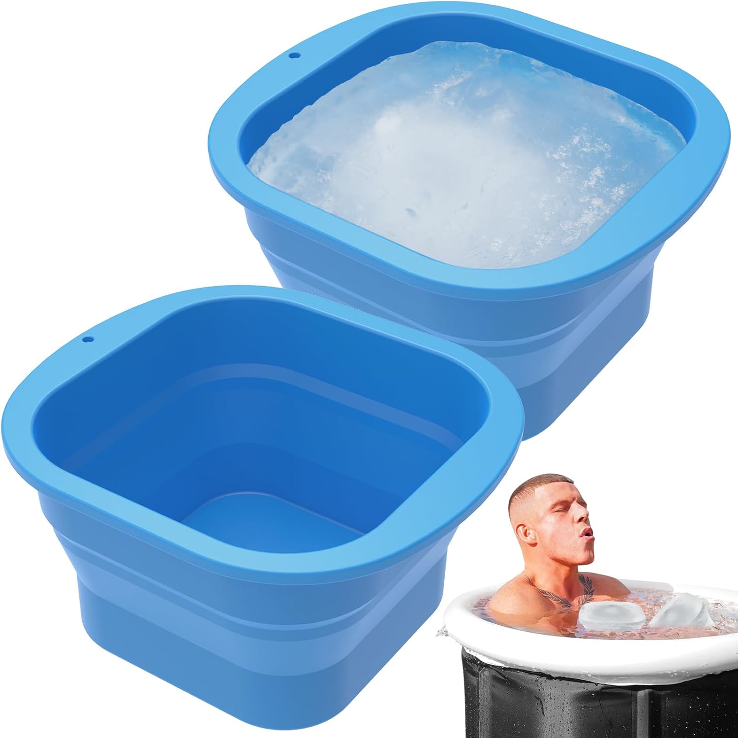 Amazon.com: 2Pack Ice Block Mold, 4-6lbs Extra Large Ice Cube Molds ...
