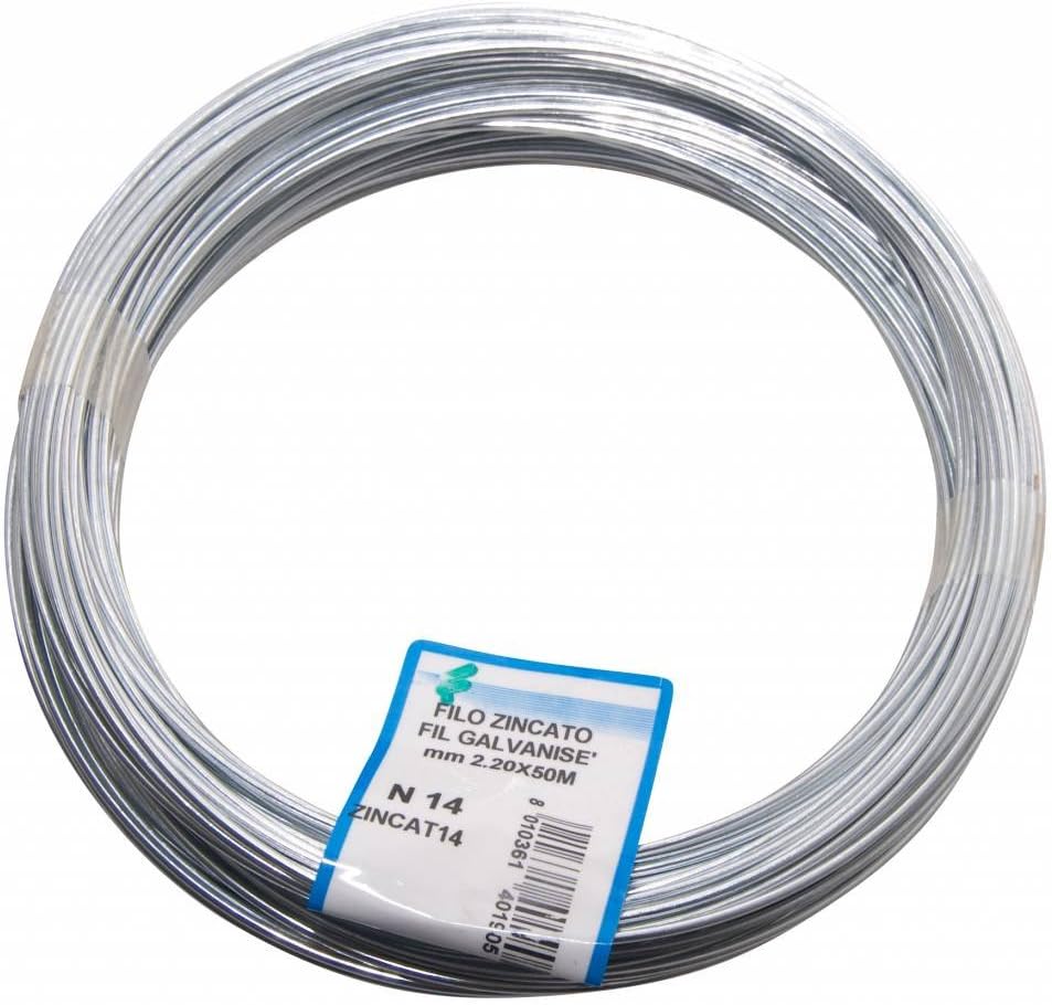 Filomat zincat14 fil galvanisé pour tension, acier, Ø 2.2 mm : Amazon ...